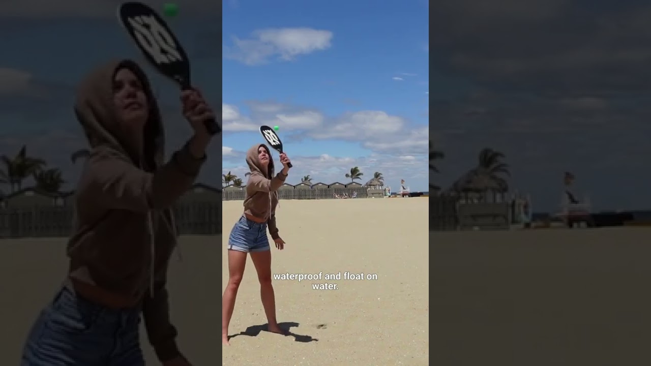 This set of paddle ball beach balls was just perfecrt for our seaside date!