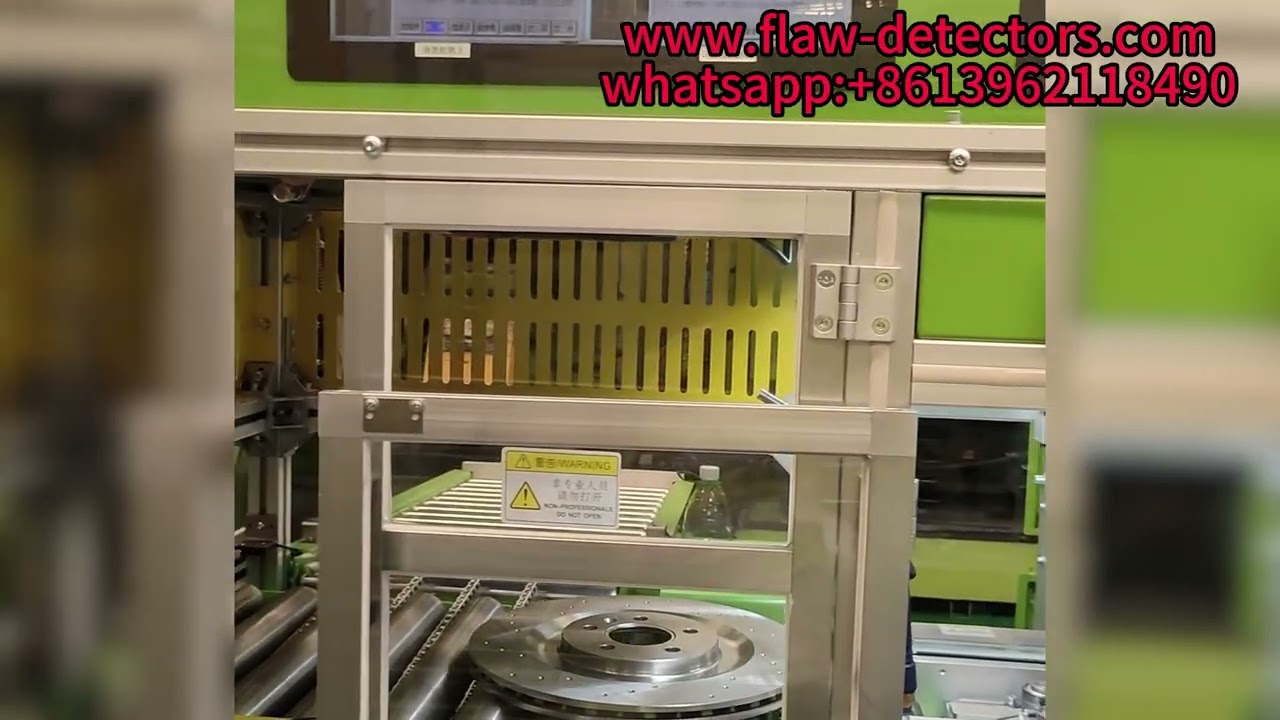 Eddy current non-destructive testing instrument for automatic inspection of brake discs