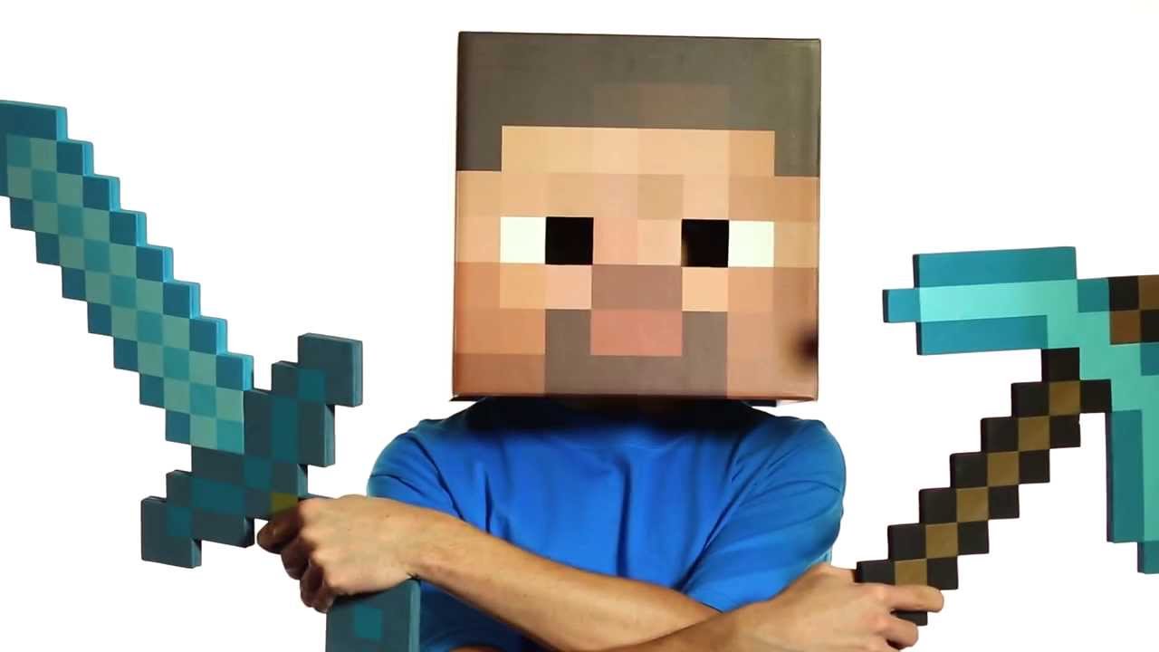 Minecraft Foam Diamond Sword and Pickaxe from ThinkGeek