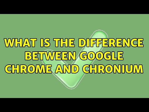 What is the difference between Google Chrome and Chronium
