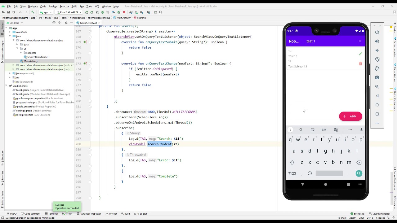 How To Implement Search View Using RxJava | RxJava Search Kotlin