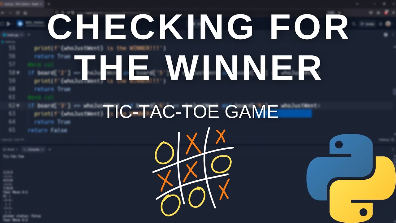 Beginner Python - Detecting A Win (Tic Tac Toe Game Tutorial)