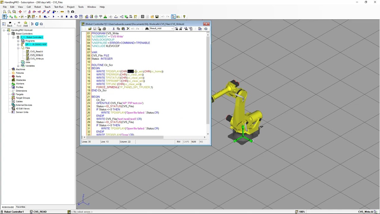 KAREL Programming CSV Files