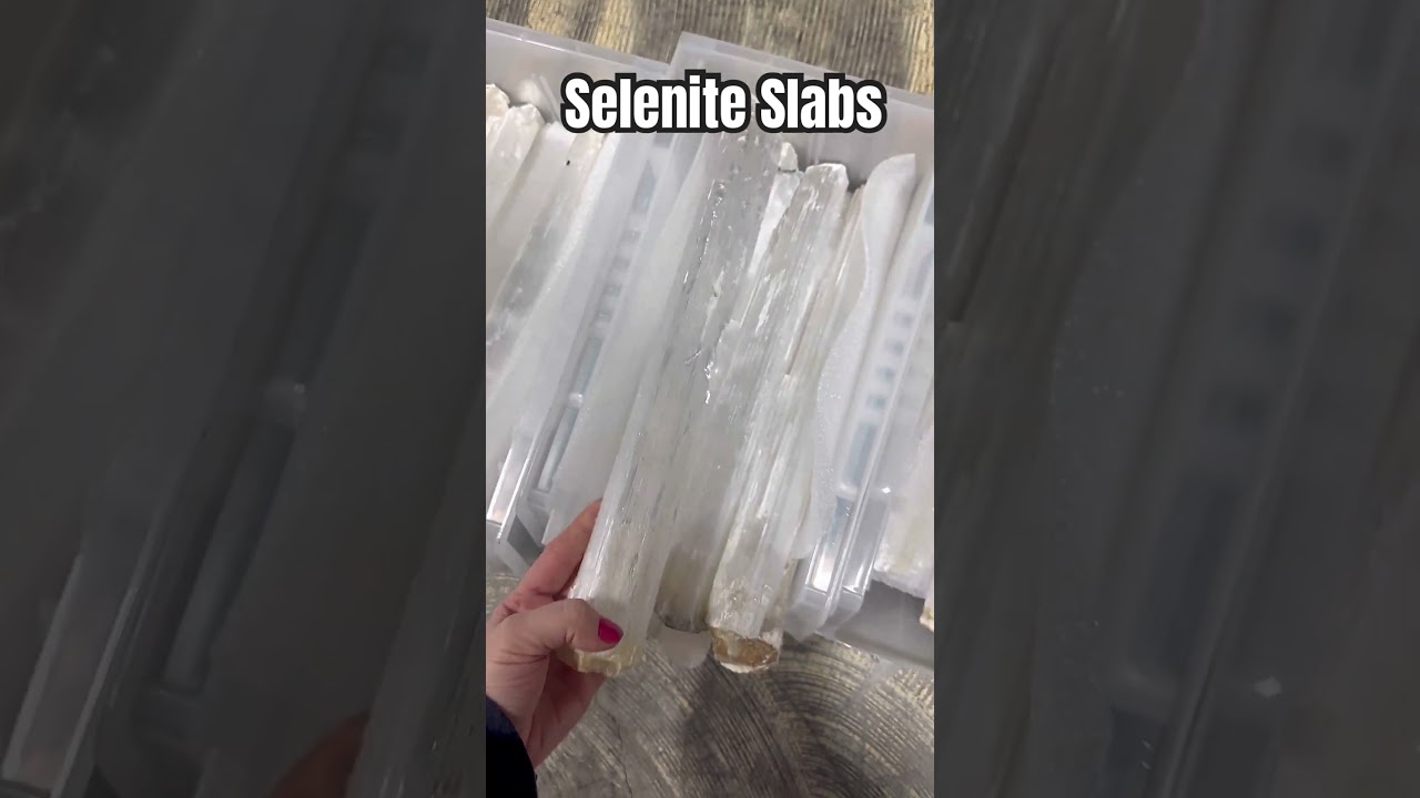 NEW Selenite Slabs are finally here! 🤍 #crystals #selenite #energycleansing  #crystallover
