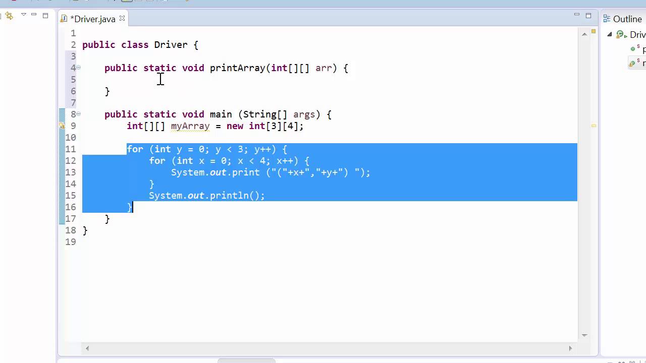 Tutorial 14 - 2D Arrays in Java