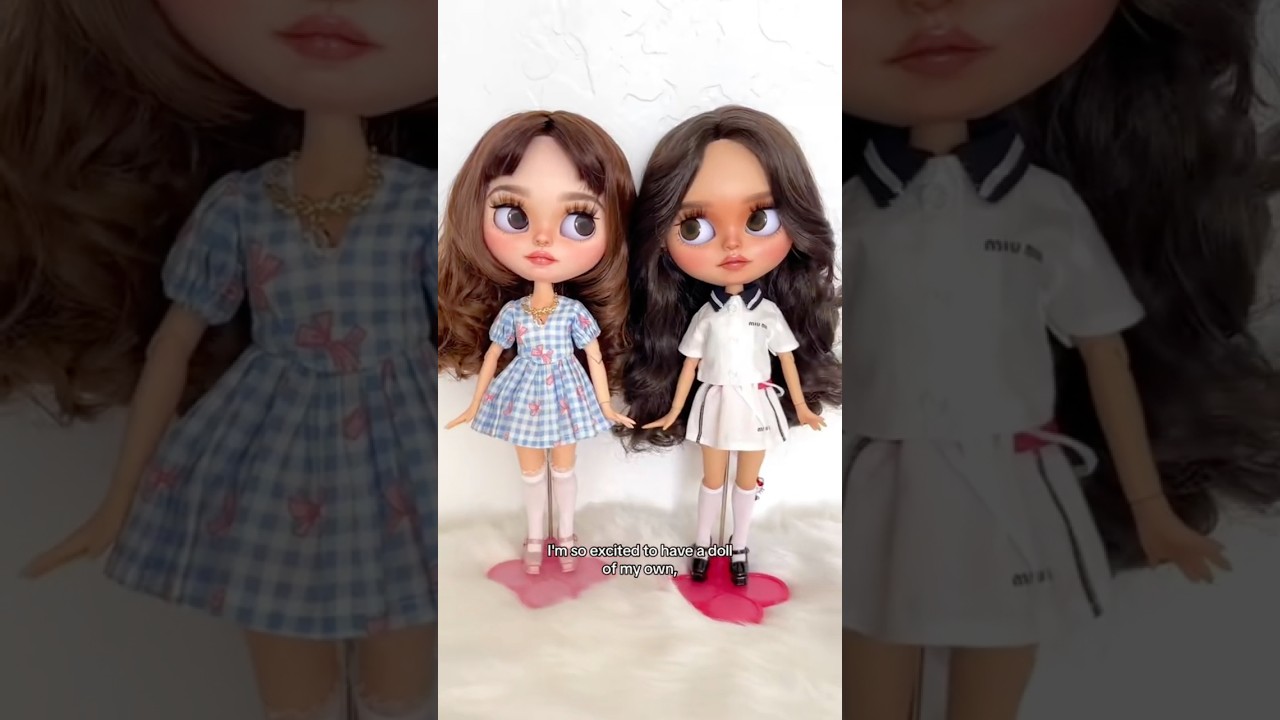 Turning my sister and I into custom Blythe Dolls! 🥰💖 #mirellasdollhouse #customblythe #doll