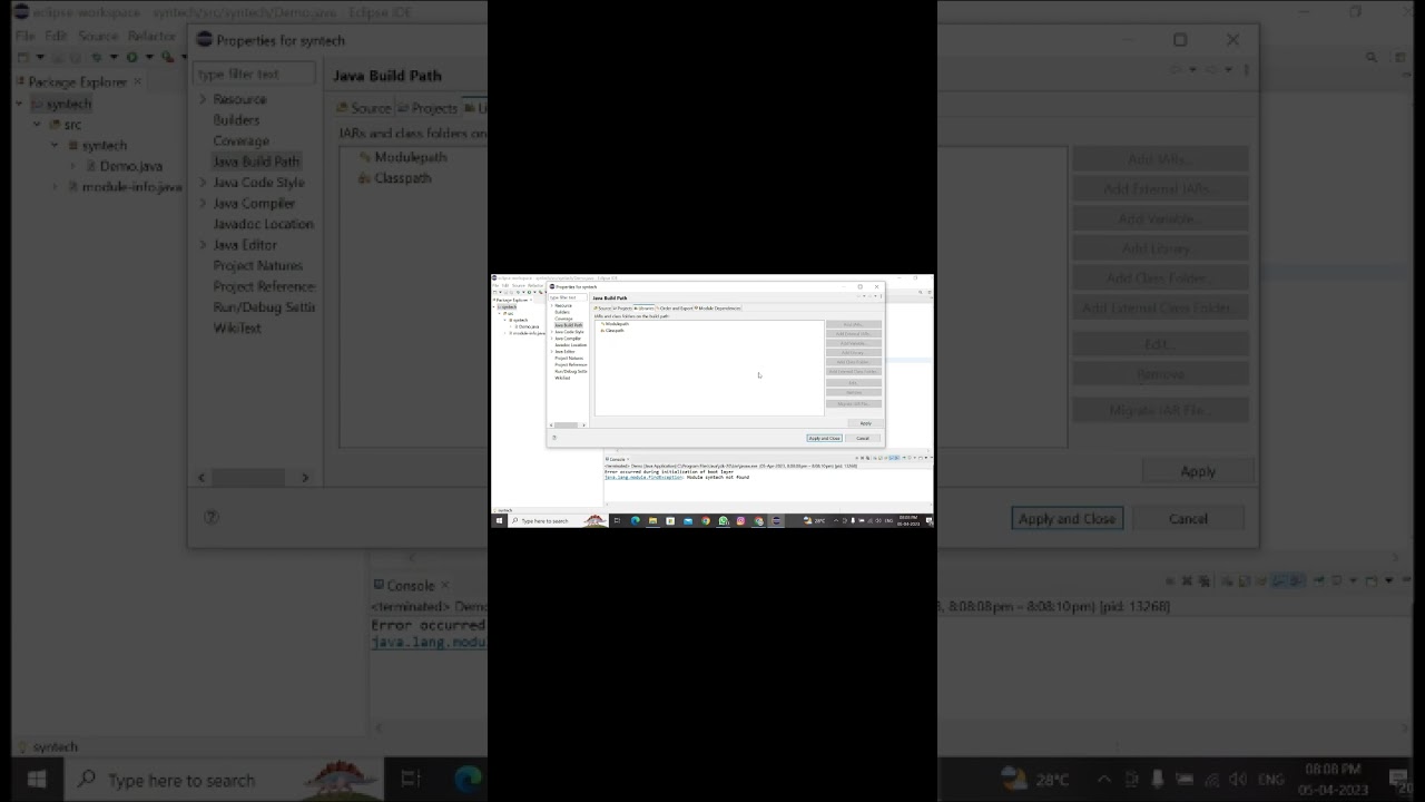 How to fix Boot Layer error in Eclipse