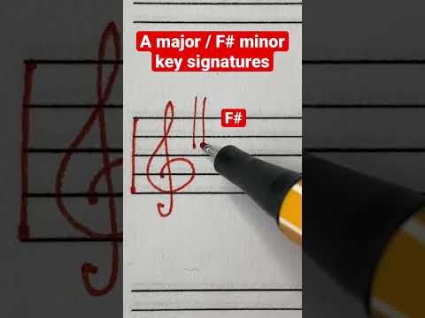 A major / F# minor key signatures #musictheory