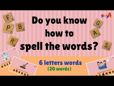 Spelling of words (6 letter) | Scrabble | Word Games 4 by BabyA Nursery Channel