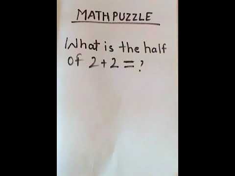 What is the half of 2+2= ? \\ maths puzzles \\ math magic \\ #shorts #mathstricks #puzzles