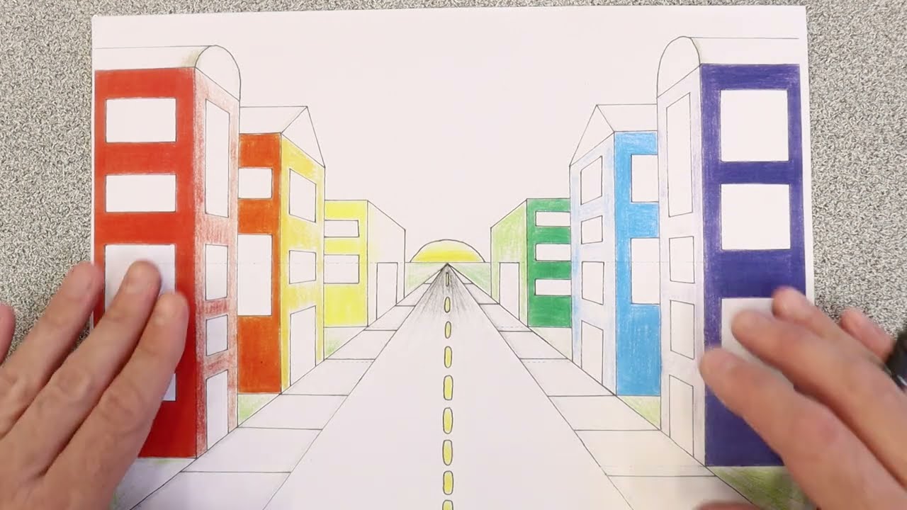 How to Draw a One Point Perspective Street for Beginners