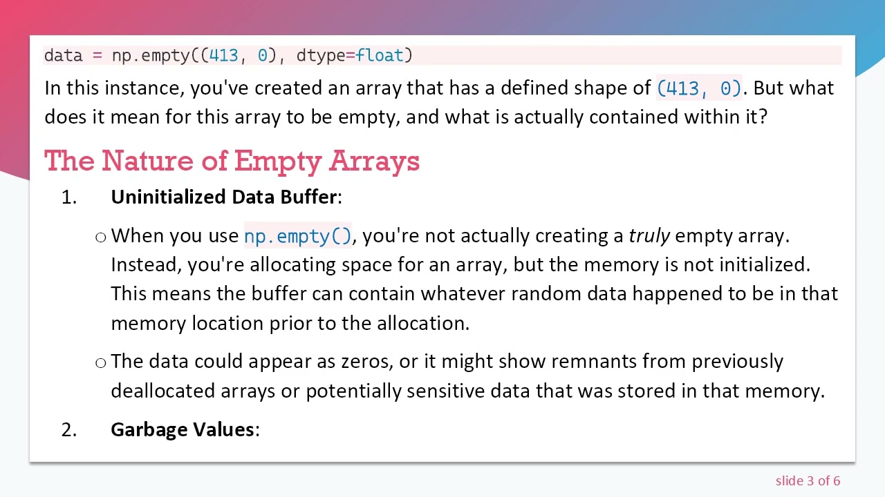 Understanding the numpy Array: Why an Empty Array Has a Shape and What It Means
