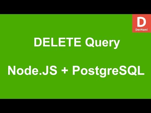Learn Node JS How to DELETE query in PostgreSQL Database - Mind Luster