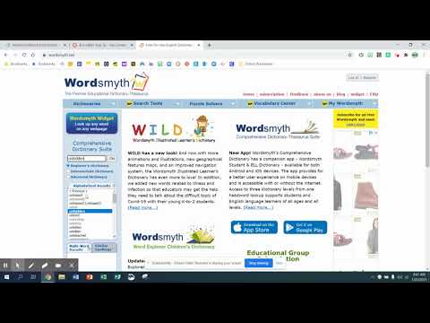 How to use WordSmyth - an online dictionary