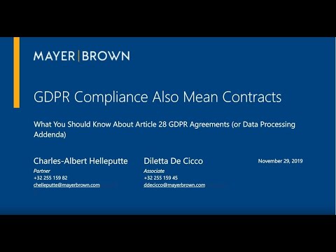 GDPR Compliance Also Mean Contracts