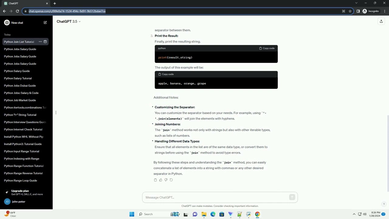 python join list to string with comma