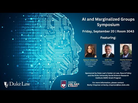 AI & Marginalized Groups | Welcome & Panel 1, Media & Entertainment