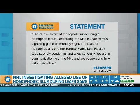 NHL investigating alleged use of homophobic slur during leafs game