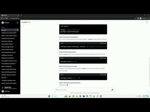 how to automate keyboard input using python