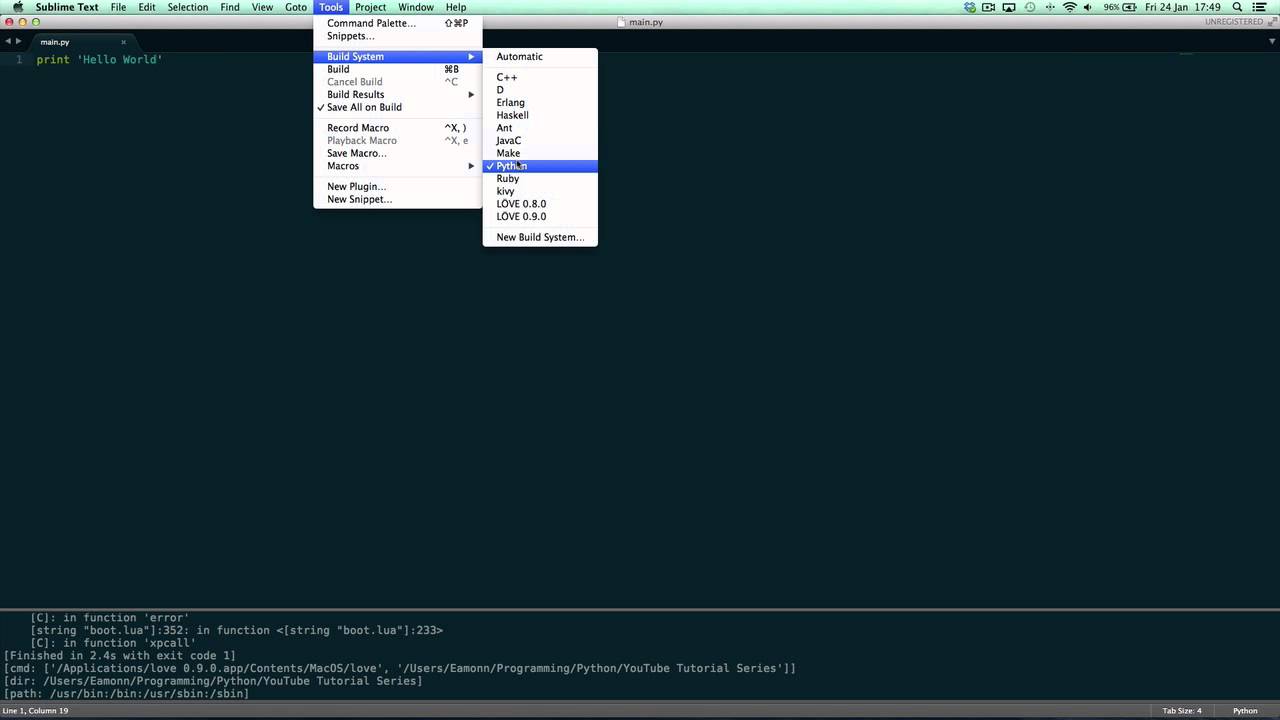 Python 2.7.6 Tutorial Episode 1: Print
