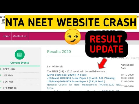 NTA NEET WEBSITE BUG, NEET RESULT 2020