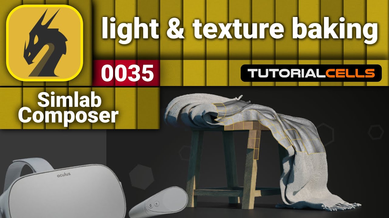 0035. texture & light baking in simlab composer