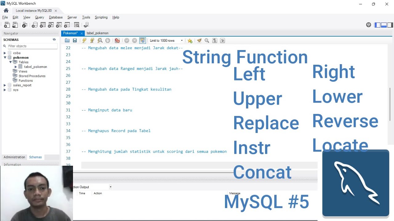 String Function (Left, Right, Upper, Lower, Replace, Reverse, Instring, Locate, Concat)