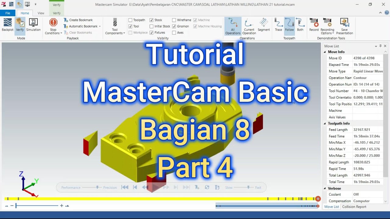 Tutorial MasterCam Basic Bagian 8 Part 4