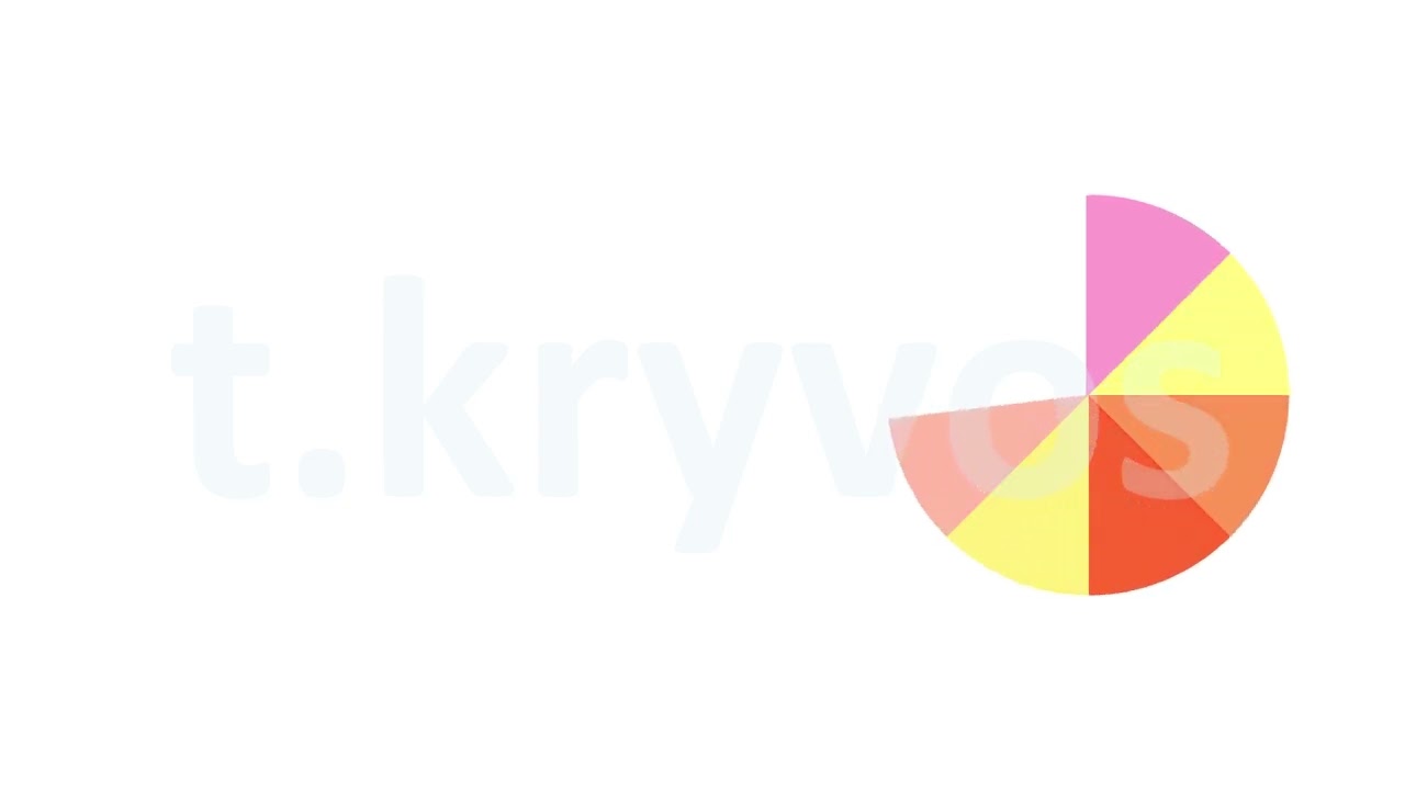 3d render pie chart animation on white background