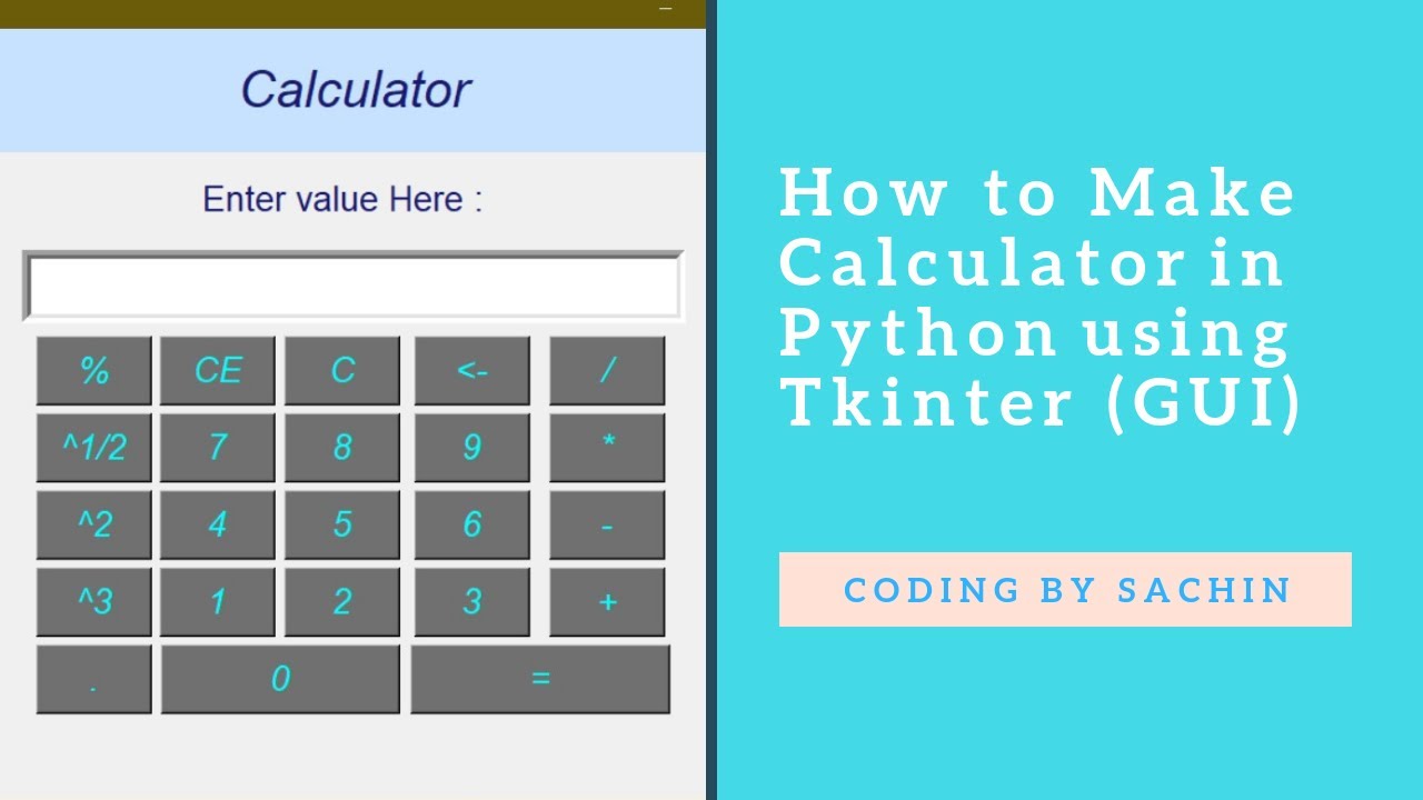 Calculator in Python using Tkinter | GUI Calculator in Python