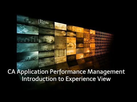 CA APM: Introduction to Experience View