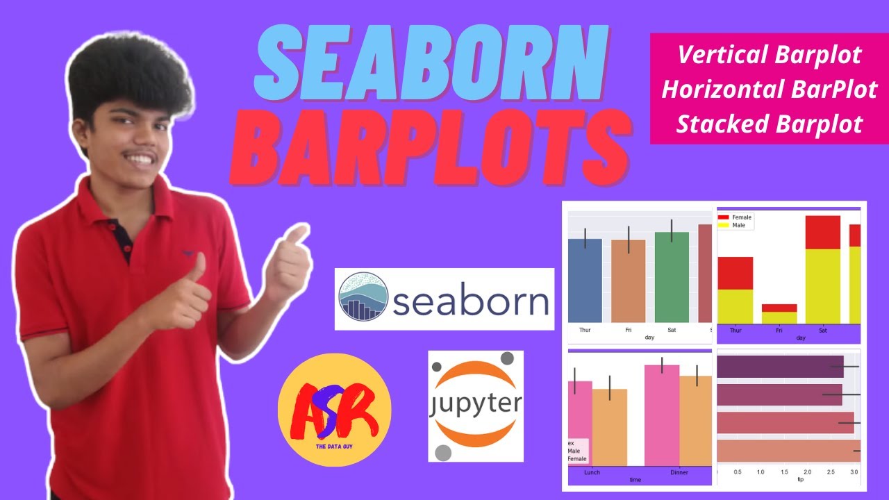 Seaborn Barplots || Stacked, Horizontal, Vertical Bar plots || Confidence Interval ||Adith Sreeram