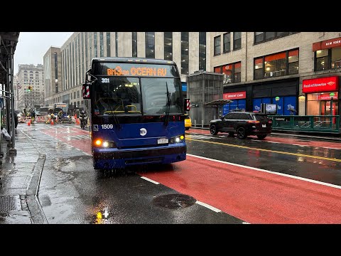 MTA Bus: On Board 2021 Prevost X3-45 #1509 On The BM3 Express Bus Southbound (Front POV) (3/2/2024)