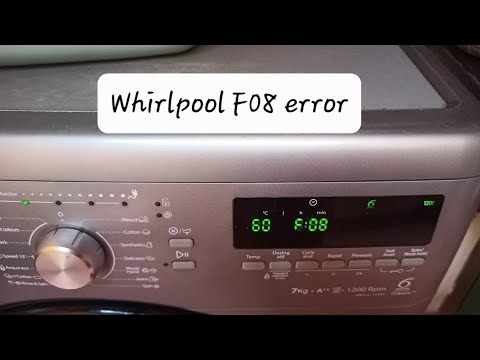 How to solve F08 error code on a whirlpool washing machine
