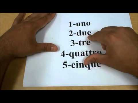 How To Say Numbers In Italian (1-10)-Italian Lesson