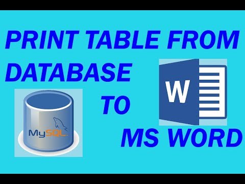 Print Table From Database to Excel/Word | Export MySql data in Excel | saxena4you