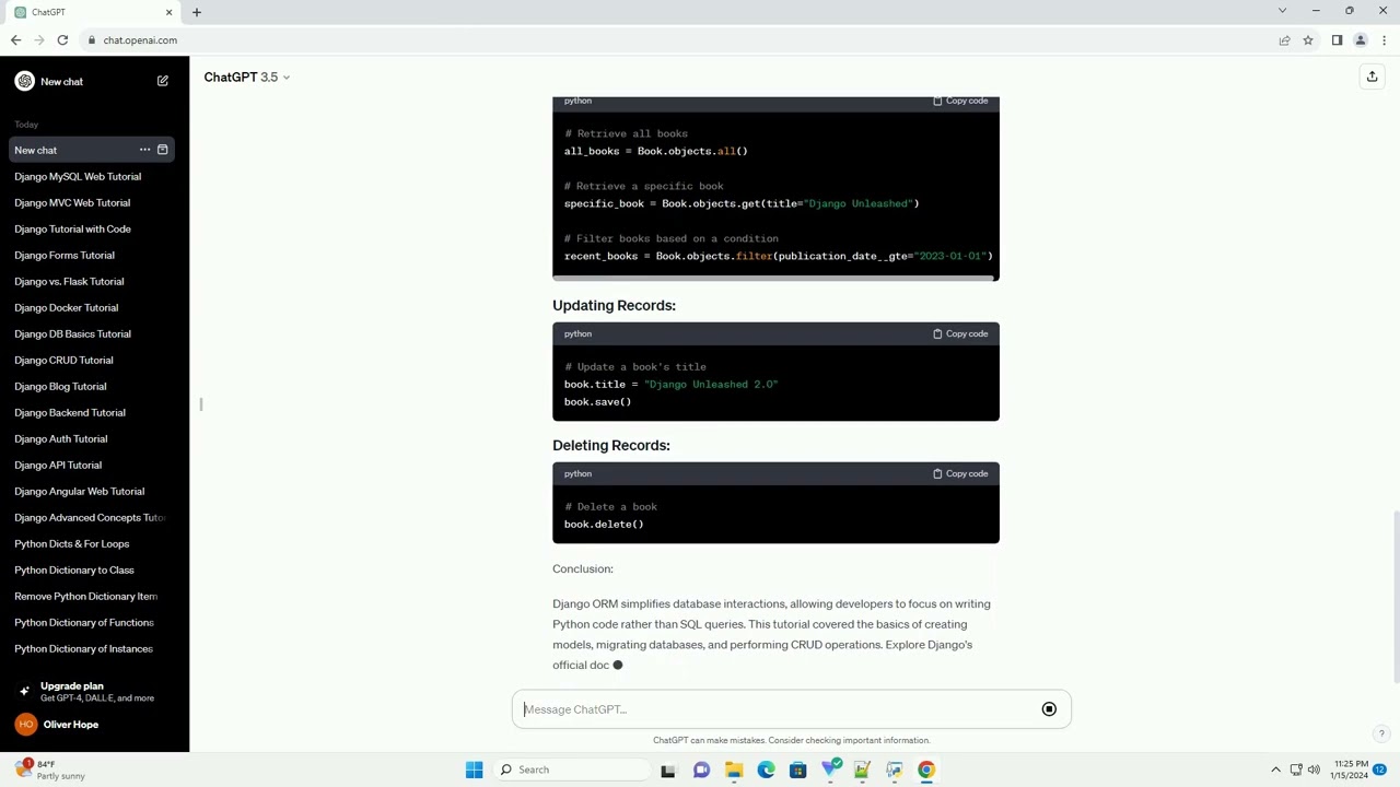 python django orm tutorial