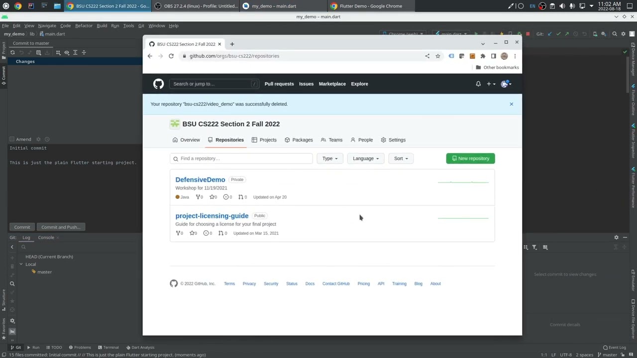 Your first git commit and push to GitHub using Flutter in Android Studio