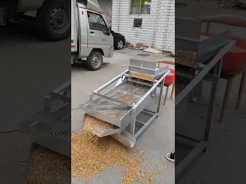 Vibration screen, screening different types of crops, with different mesh sizes,
