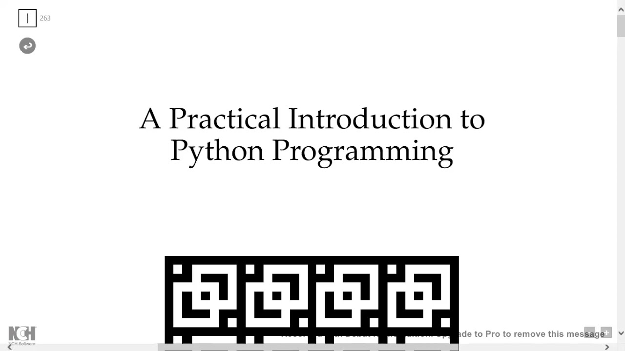 A Practical Introduction To Python Programming - Exercise 1 8 7a