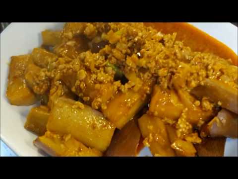Minced meat, Brinjal in Hot Broad Bean Paste/ 辣豆瓣酱炒肉碎茄孑