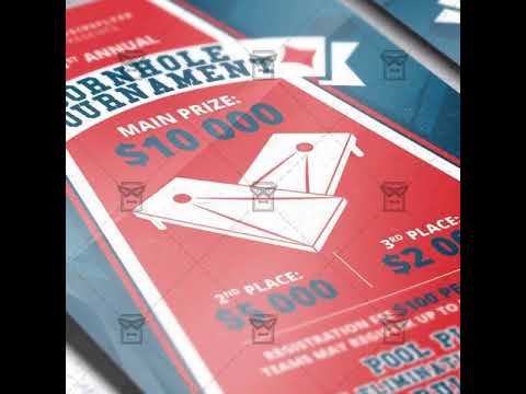 Cornhole Tournament Event - Community A5 Flyer Template