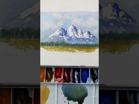 Here’s how I break down a mountain to draw and paint #watercolorpainting #watercolor #howtodraw