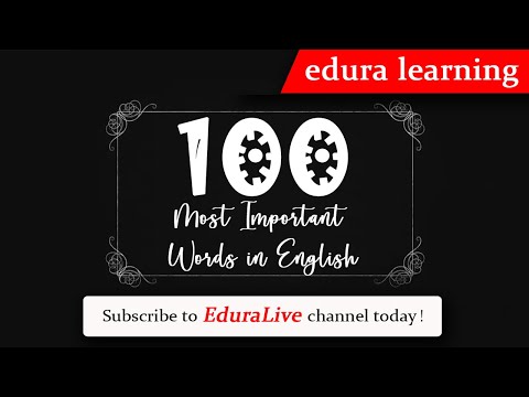 100 Most Important Words in English