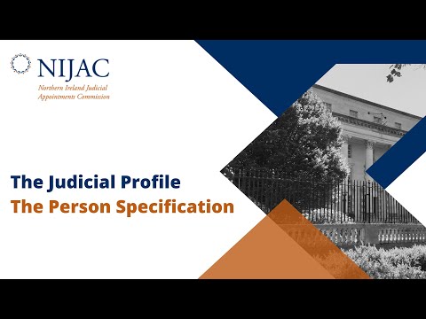 Introducing the Judicial Profile and the Person Specification