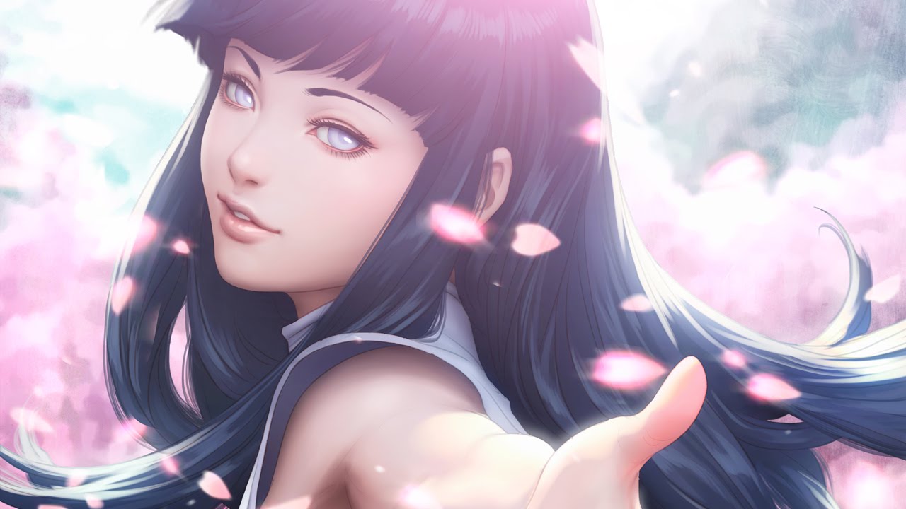 Love Beyond Cherry Blossom - Hinata Hyuga Painting