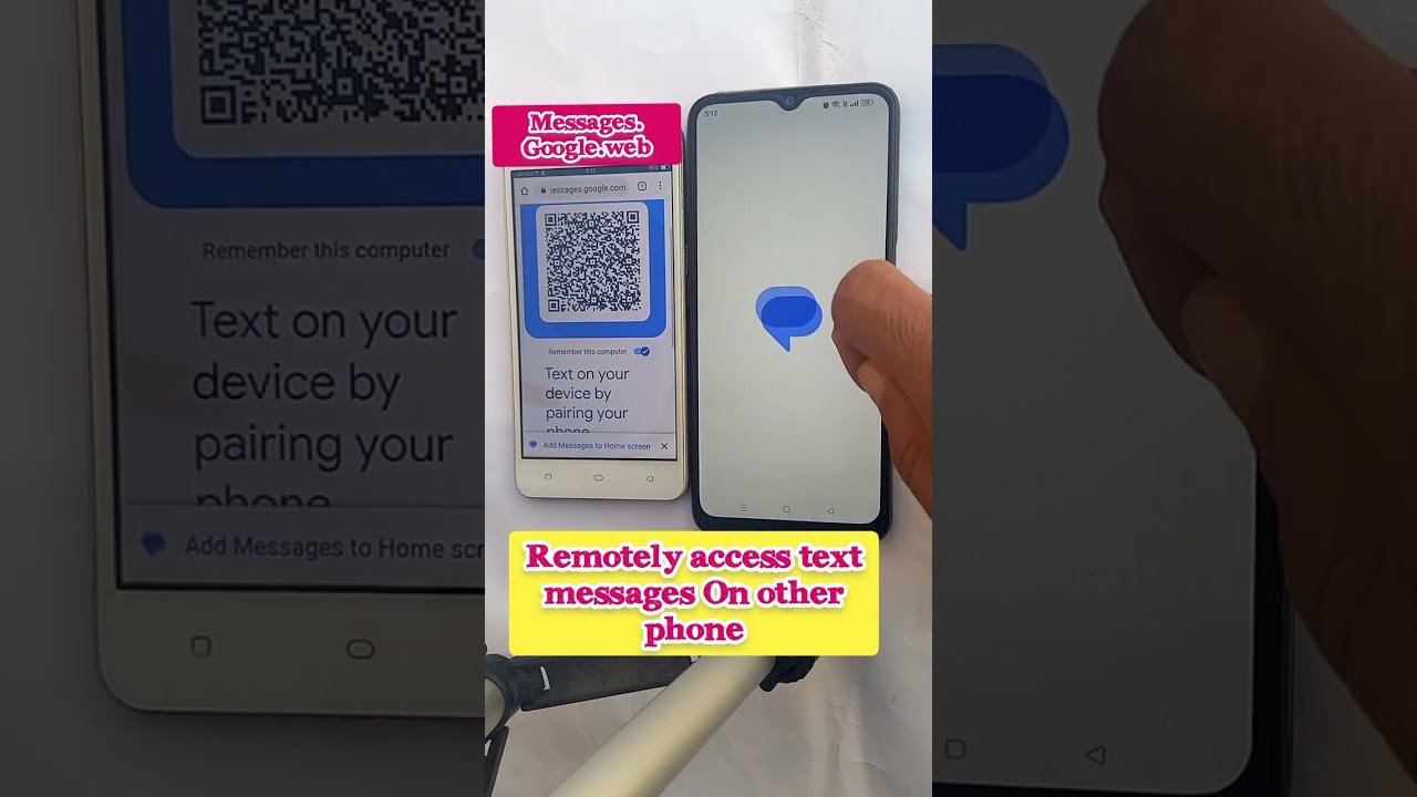 Remotely access text messages on another phone
