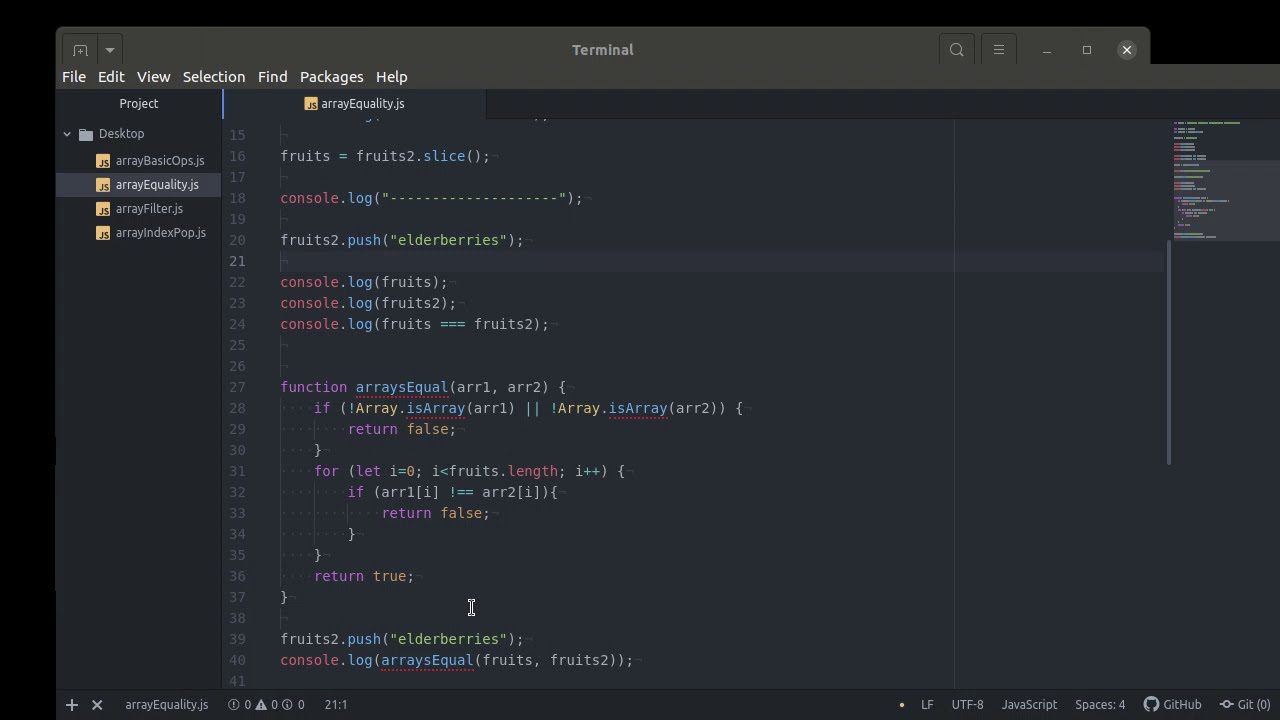JavaScript - Array Equality