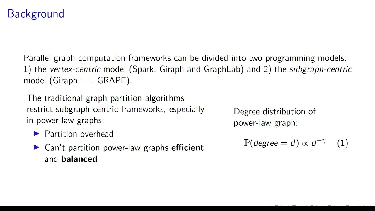 An Efficient and Balanced Graph Partition Algorithm for the Subgraph-Centric Programming Model...