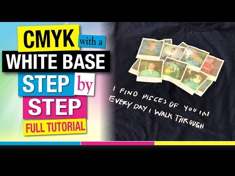 How to Screen Print CMYK on a White Under Base Step by Step Tutorial